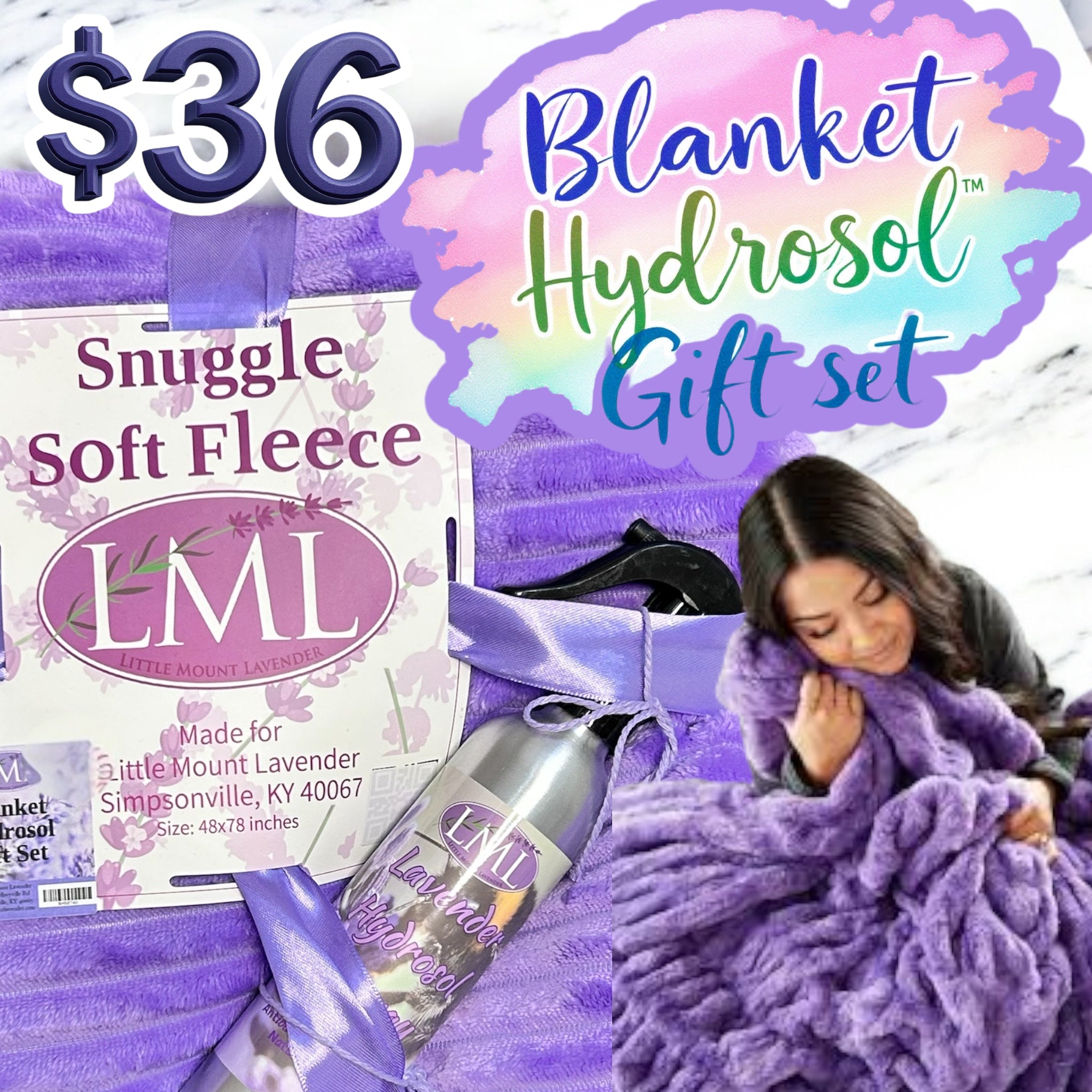 Snuggle Combo Blanket Hydrosol – Little Mount Lavender
